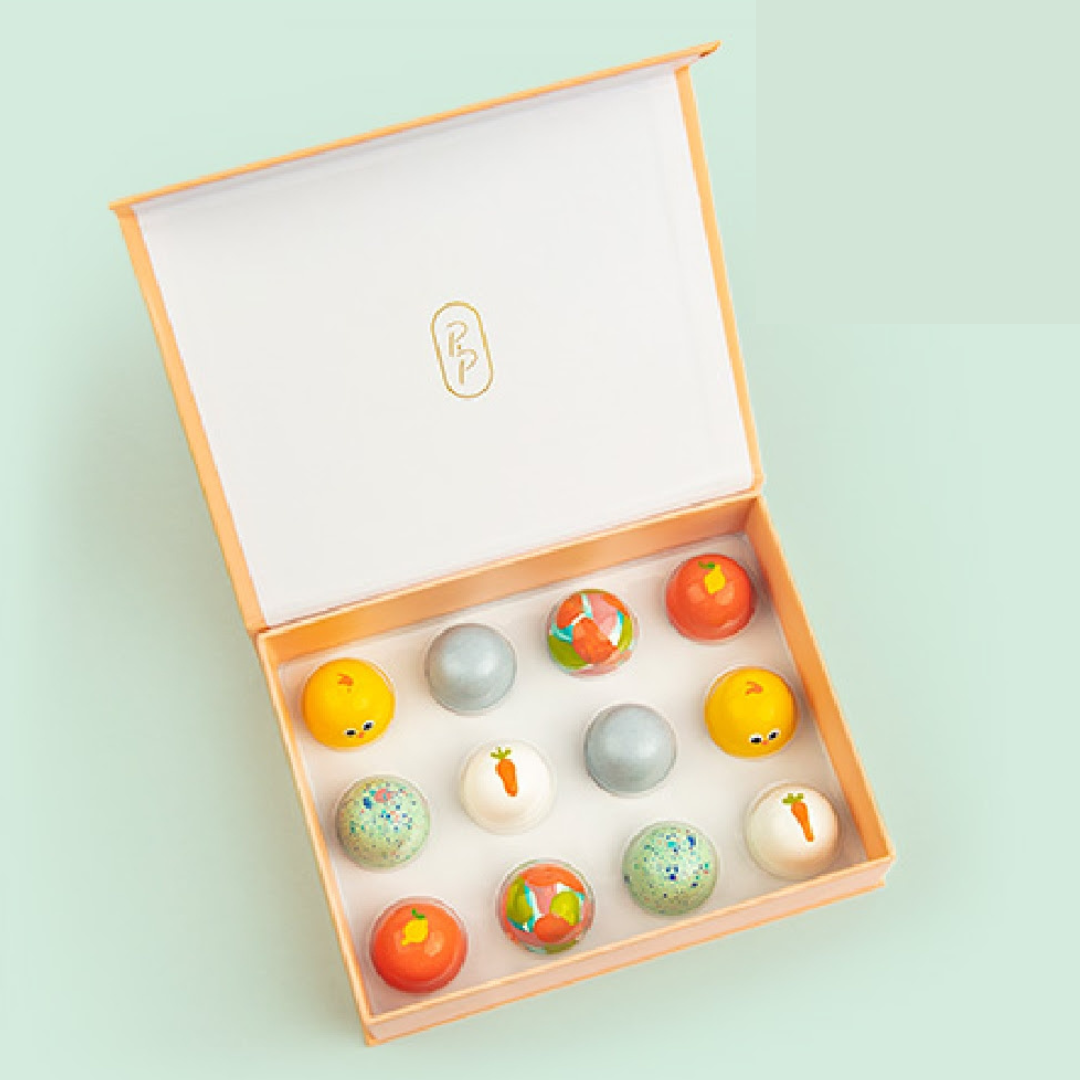 12 Piece Bon Bon Box | Handcrafted Chocolate from Poppy & Peep
